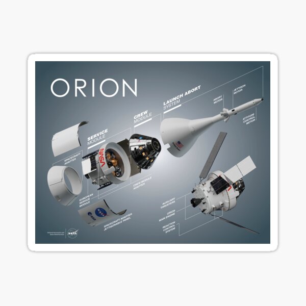 "Orion Spacecraft" Sticker for Sale by arthook | Redbubble