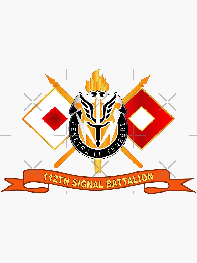 "Army - 112th Signal Battalion w Signal Branch - Br - Ribbon X 300 ...