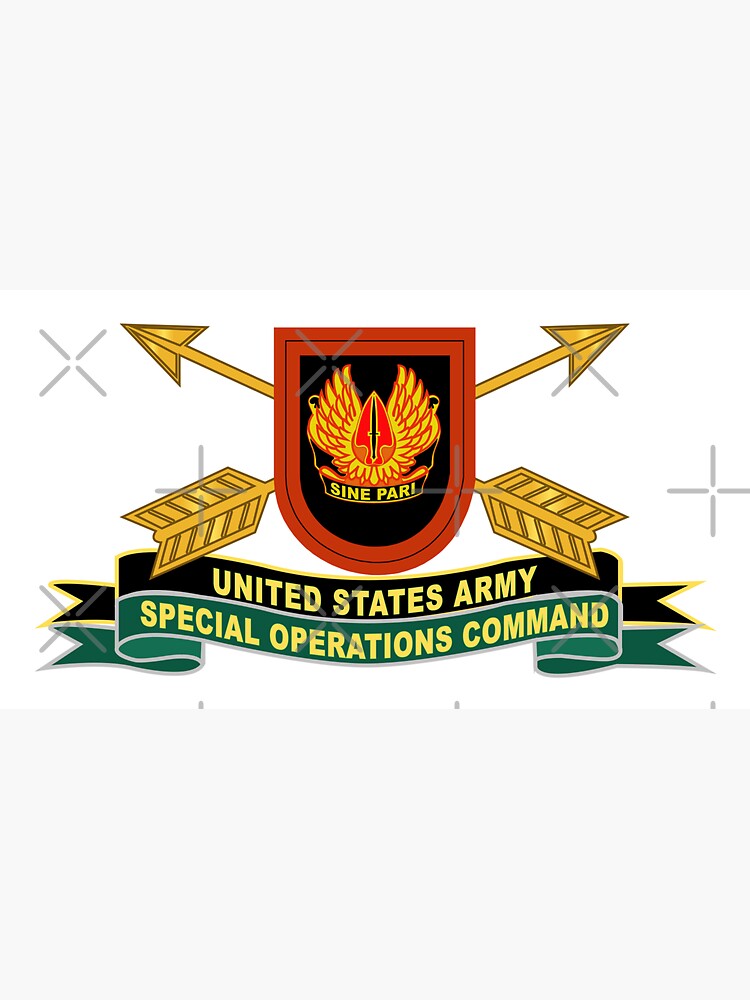 "Army - US Army Special Operations Command - Sine Pari - Flash w Br ...