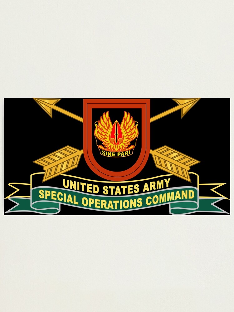 Impression photo « Armée - US Army Special Operations Command - Sine ...