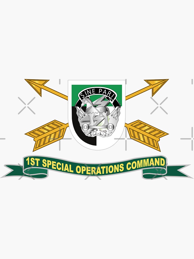 "Army -1st Special Operations Command (SOCOM) Flash w Br - Ribbon X 300 ...