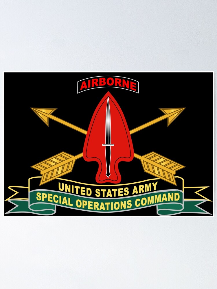 "Army - US Army Special Operations Command - Sine Pari - SSI w Br ...