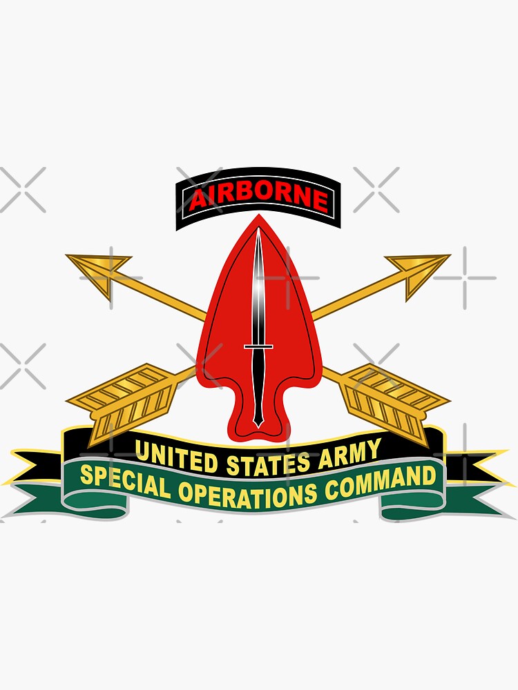 "Army - US Army Special Operations Command - Sine Pari - SSI w Br ...