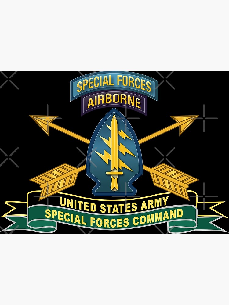 "Army - US Army Special Forces Command - SSI w Br - Ribbon X 300 ...