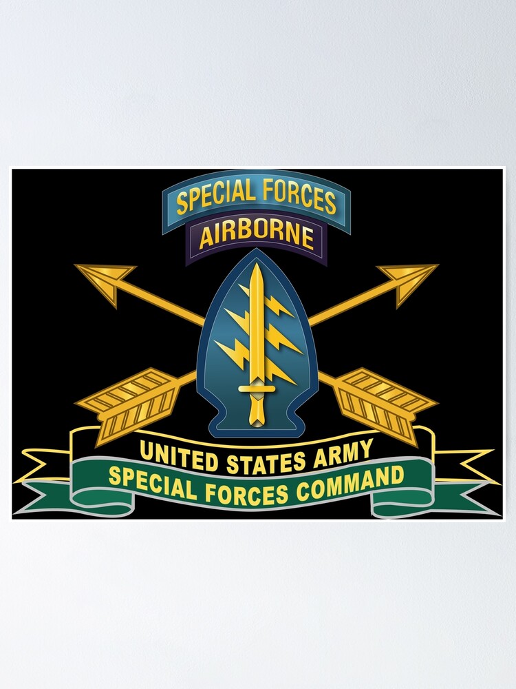 "Army - US Army Special Forces Command - SSI w Br - Ribbon X 300 ...