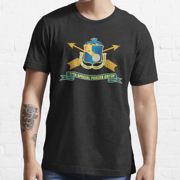 "Army - 77th Special Forces Group - DUI - Br - Ribbon X 300" T-shirt ...