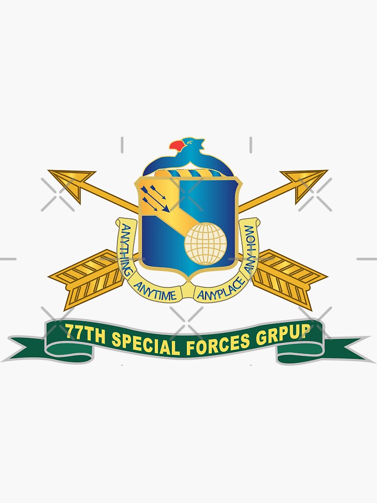 "Army - 77th Special Forces Group - DUI - Br - Ribbon X 300" Sticker ...