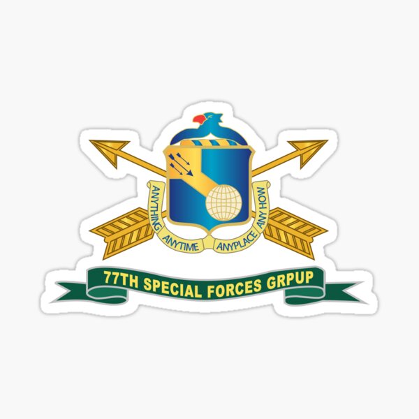 "Army - 77th Special Forces Group - DUI - Br - Ribbon X 300" Sticker ...