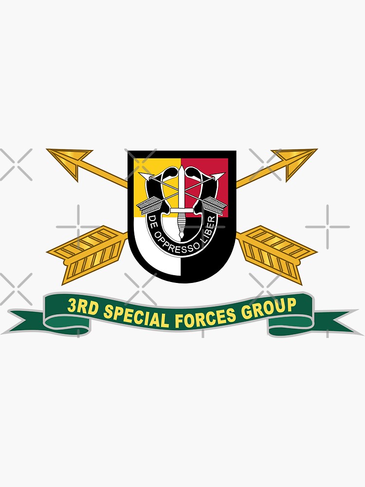 "Army - 3rd Special Forces Group - Flash w Br - Ribbon X 300" Sticker ...