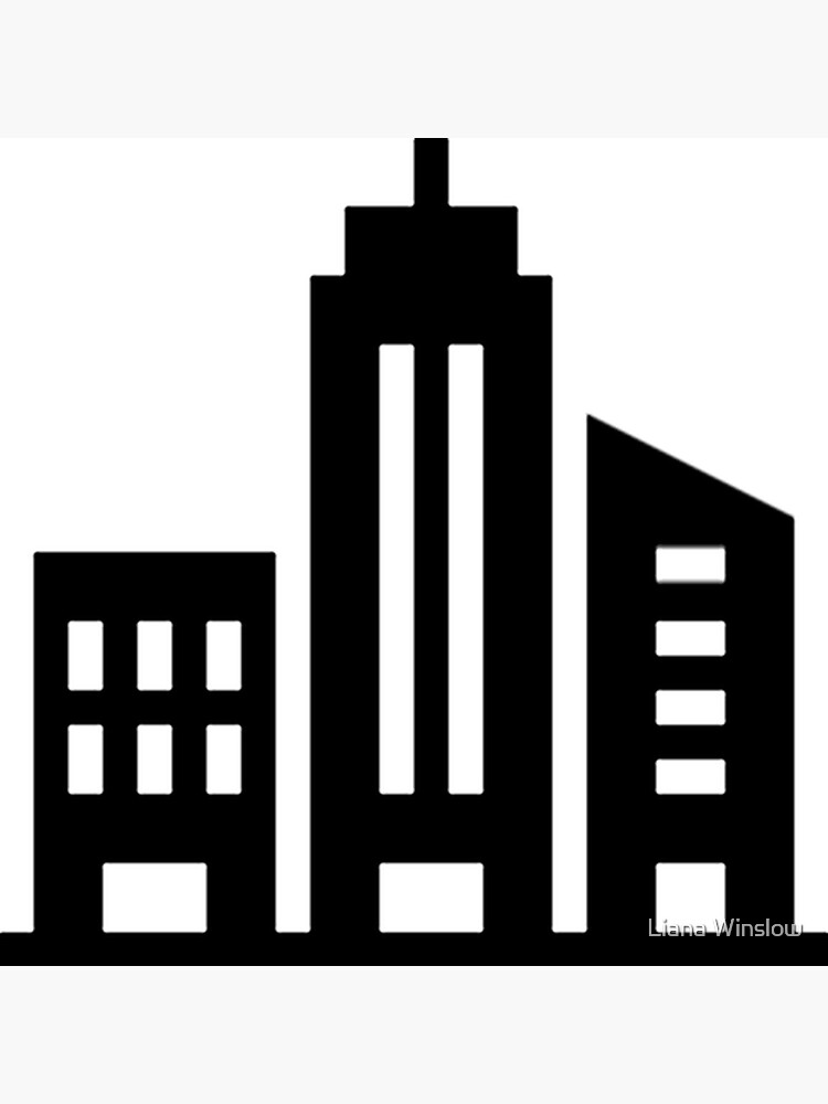 "3 buildings icon and symbol" Poster for Sale by ankit7 | Redbubble