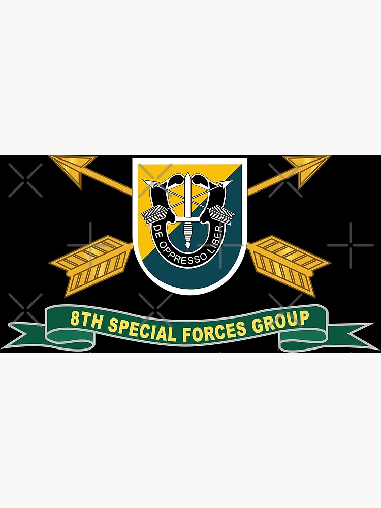 "Army - 8th Special Forces Group - Flash w Br - Ribbon X 300" Poster by ...