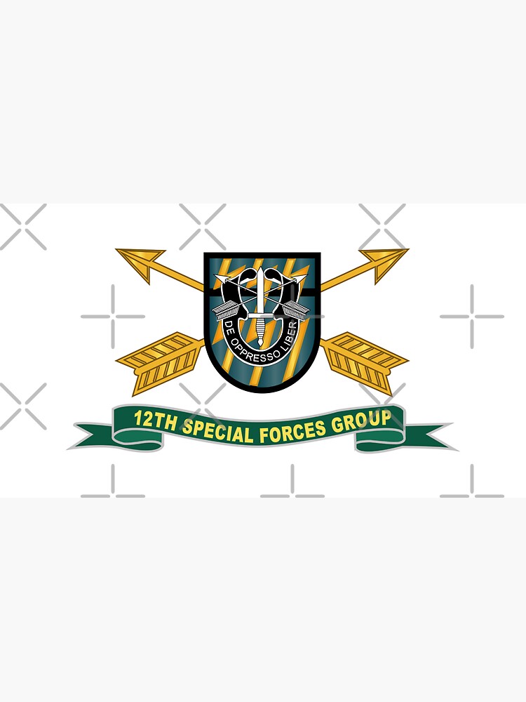 "Army - 12th Special Forces Group - Flash w Br - Ribbon X 300" Cap for ...