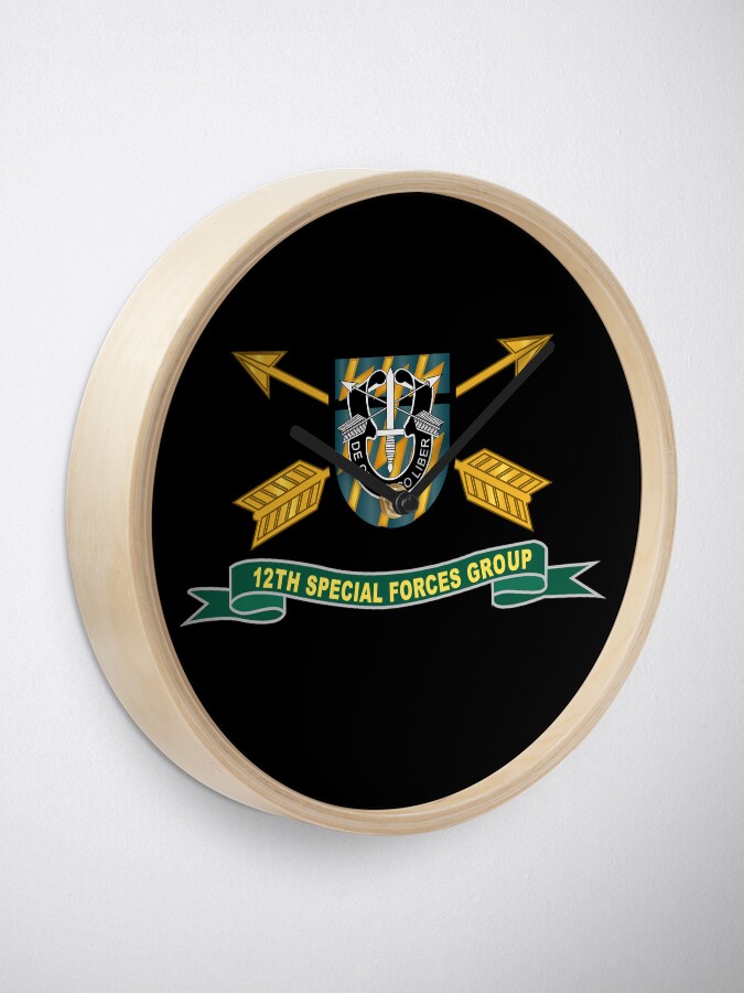 "Army - 12th Special Forces Group - Flash w Br - Ribbon X 300" Clock ...