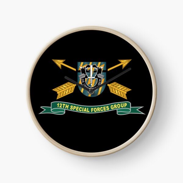 "Army - 12th Special Forces Group - Flash w Br - Ribbon X 300" Clock ...