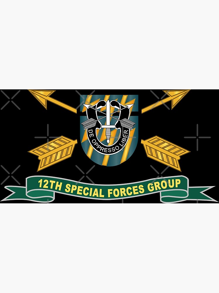 "Army - 12th Special Forces Group - Flash w Br - Ribbon X 300" Fotodruck von twix123844 | Redbubble
