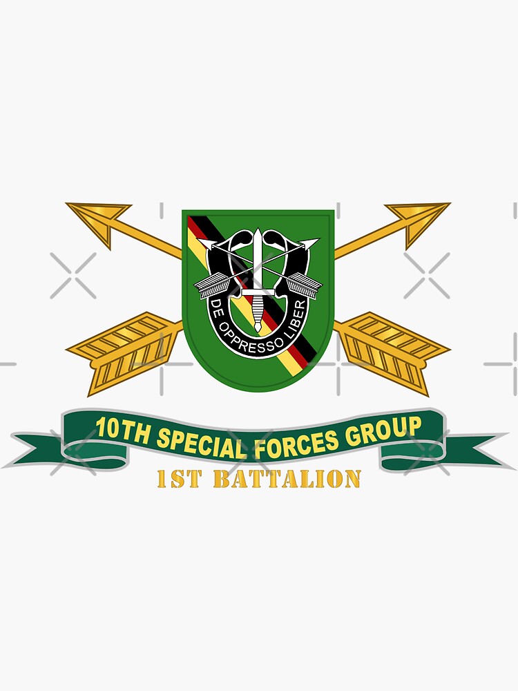 "Army - 1st Battalion, 10th Special Forces Group - Flash w Br - Ribbon ...