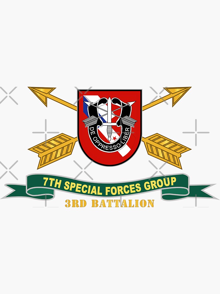 "Army - 3rd Battalion, 7th Special Forces Group - Flash w Br - Ribbon X ...