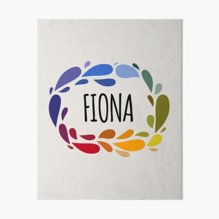 "Fiona Name Cute Colorful Gift Named Fiona" Art Board Print by kindxinn ...