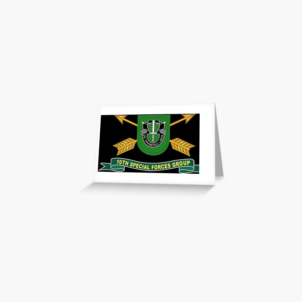 "Army - 10th Special Forces Group - Flash w Br - Ribbon X 300" Greeting ...