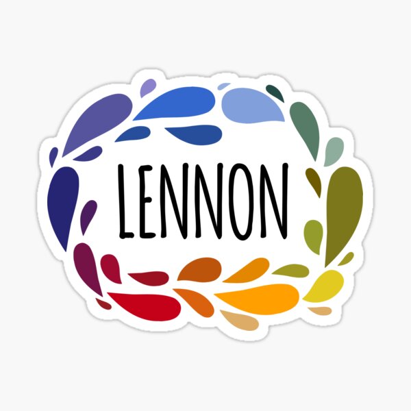 "Lennon Name Cute Colorful Gift Named Lennon" Sticker for Sale by ...
