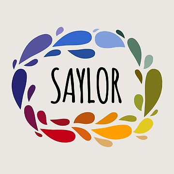 "Saylor Name Cute Colorful Gift Named Saylor" Sticker for Sale by ...