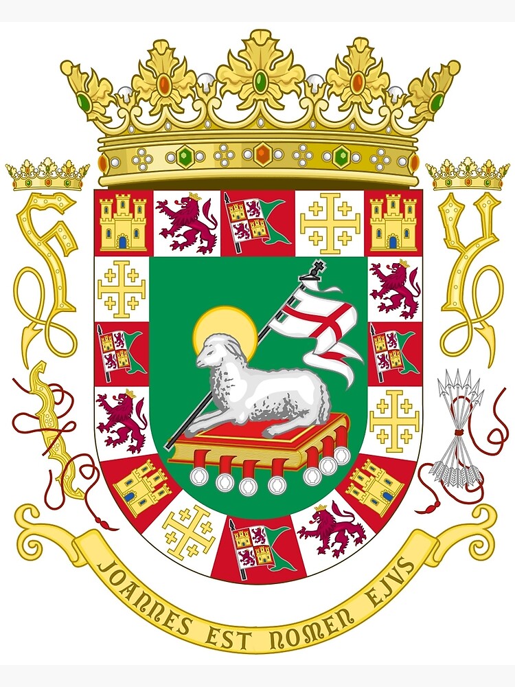 "Coat of Arms of Puerto Rico" Canvas Print for Sale by abbeyz71 | Redbubble
