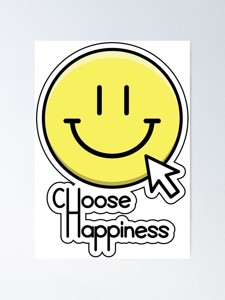 "Choose Happiness smiley face Positivity design positivity sticker ...