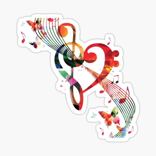 "music color" Sticker for Sale by Elmariodesign | Redbubble