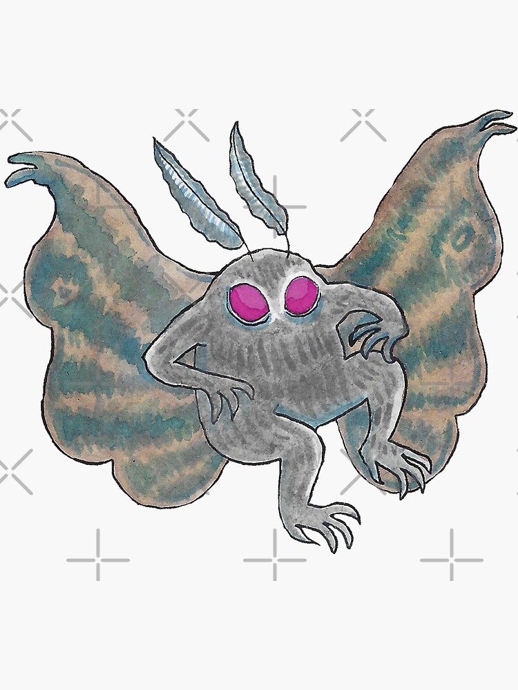 "Cute Mothman" Sticker for Sale by Egertron | Redbubble