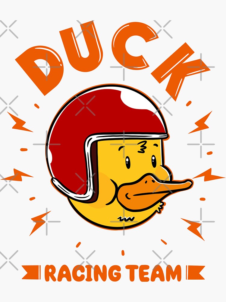 "Duck Racing Team" Sticker by Artthree | Redbubble