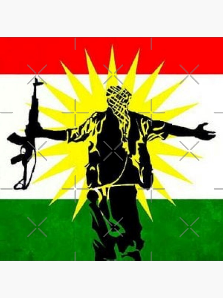 "kurdish fighter,KURDISTAN Flag" Sticker for Sale by KurdishShops ...