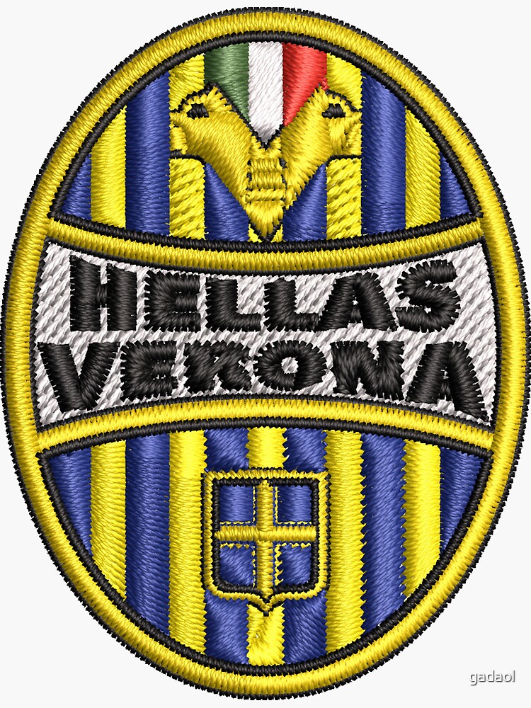 "Hellas Verona Embroidery Logo" Sticker by gadaol | Redbubble