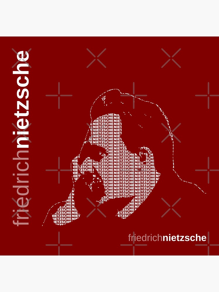 "Friedrich Nietzsche typographic poster" Sticker for Sale by CMYKStudio ...