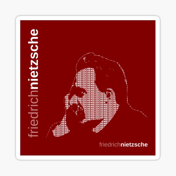 "Friedrich Nietzsche typographic poster" Sticker for Sale by CMYKStudio ...