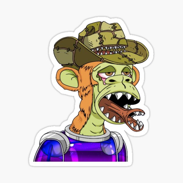 "Mutant Ape" Sticker by Gimmmy | Redbubble