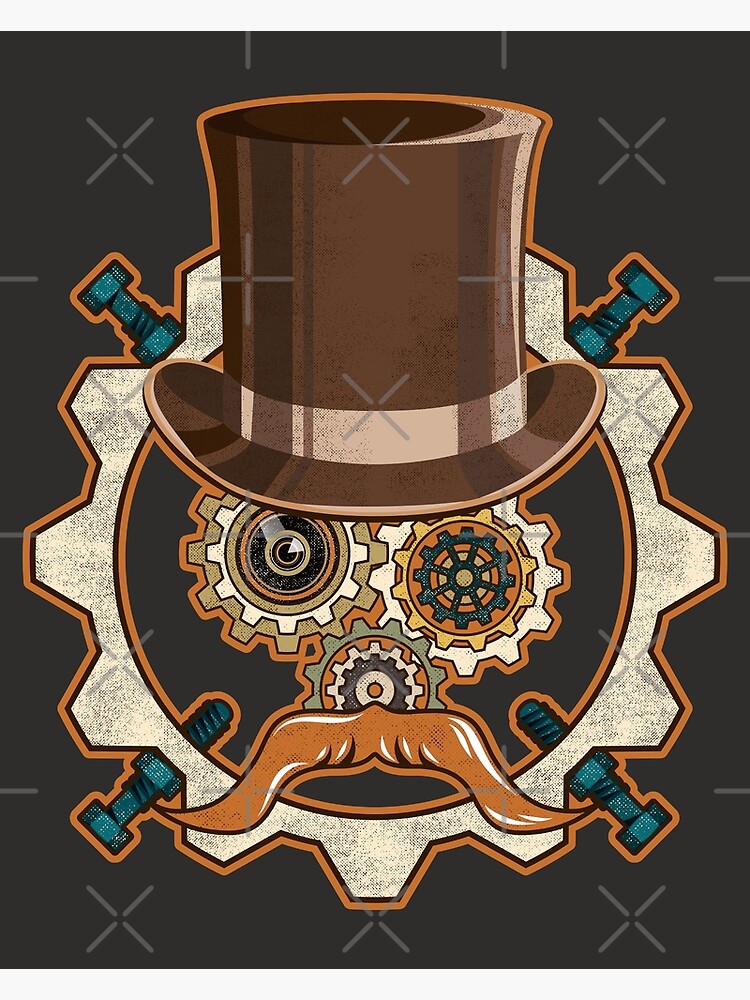 "Steampunk Gentleman | Mechanical Face | Steam Man" Poster for Sale by ...