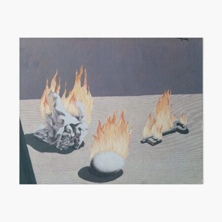 "Rene Magritte - The Gradation of Fire" Art Board Print by Lolc | Redbubble