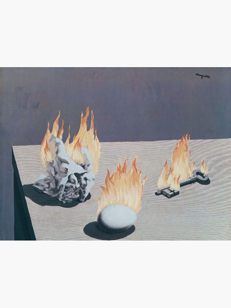 "Rene Magritte - The Gradation of Fire" Poster by Lolc | Redbubble