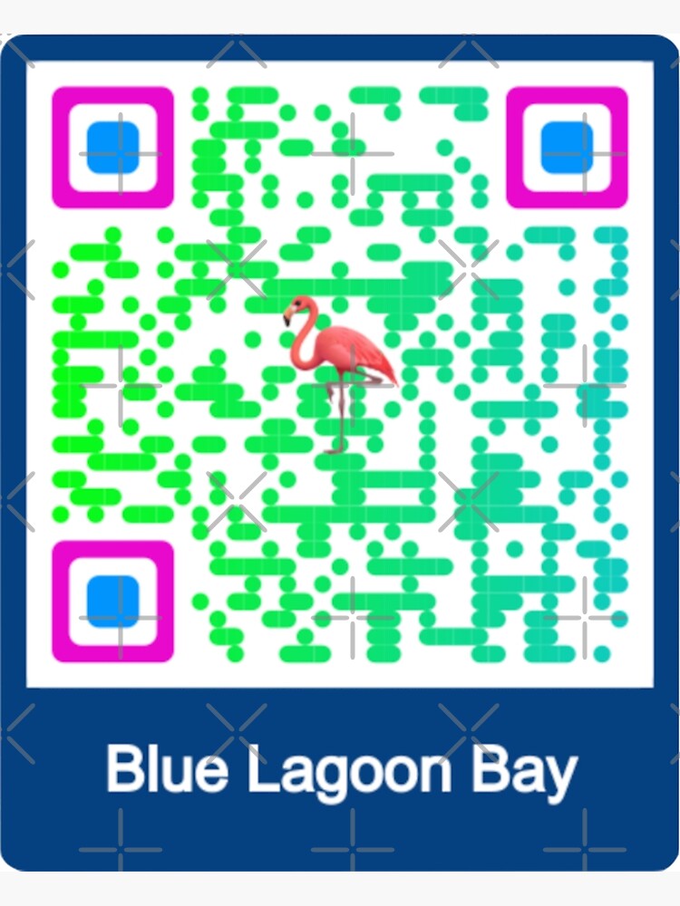 "Blue Lagoon Bay functional QR code art" Poster for Sale by ...