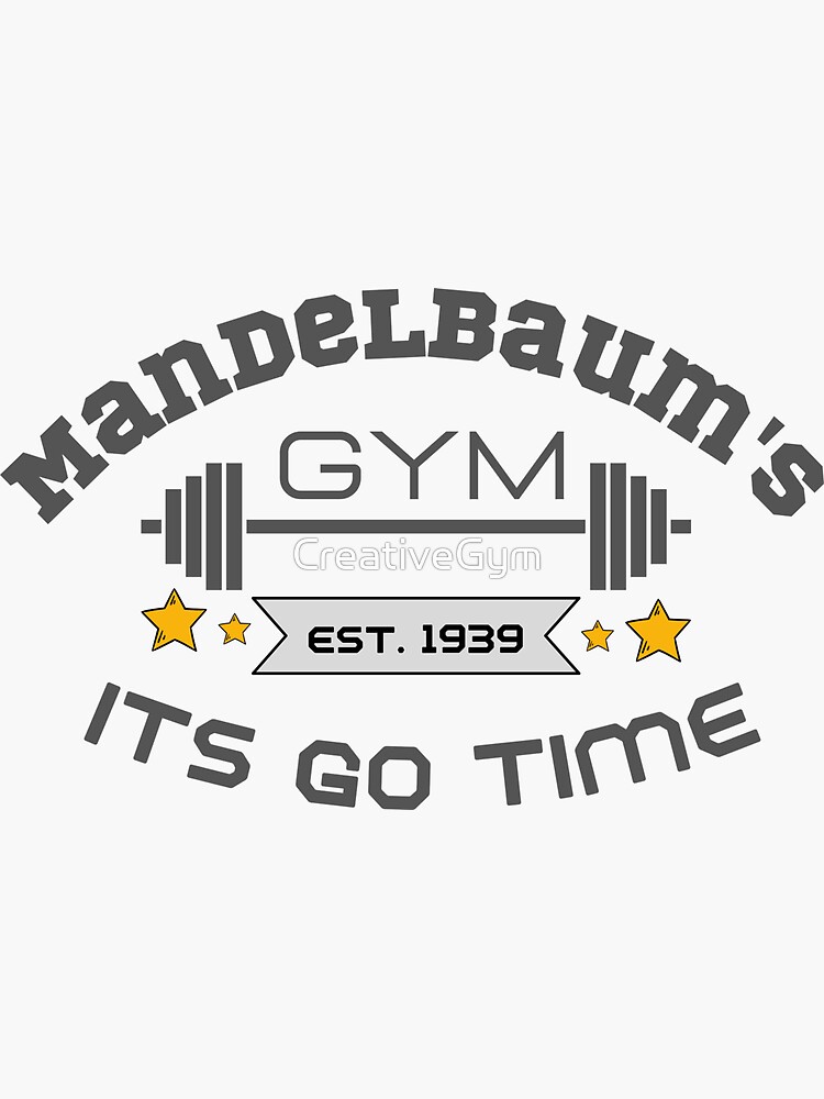 "Mandelbaum's Gym" Sticker by CreativeGym | Redbubble