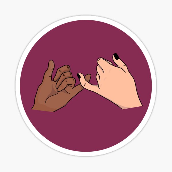 "2D Pinky Promise" Sticker by HannahReeStudio | Redbubble