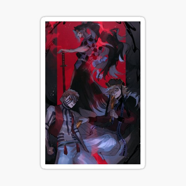 "Doma Akaza Kokushibo Demon Slayer" Sticker for Sale by JohnnyRhi ...