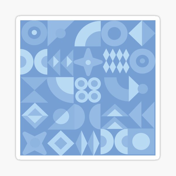 "Modern Shape Pattern - Neo Geo Design - Shapes - Blue Geometric Shapes ...