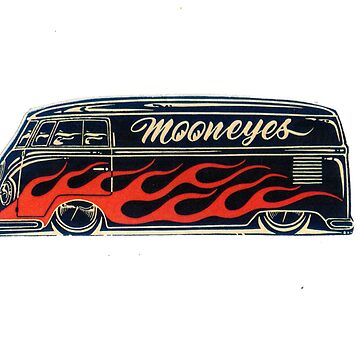 "mooneyes" Sticker by OtherGames | Redbubble