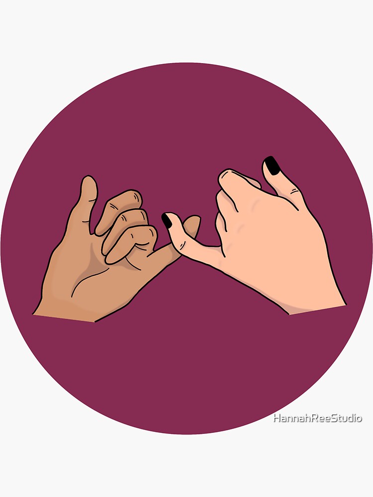 "3D Pinky Promise" Sticker by HannahReeStudio | Redbubble