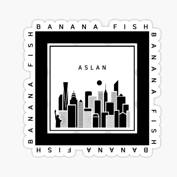 "Aslan Banana Fish" Sticker by ArtAndDesignA | Redbubble