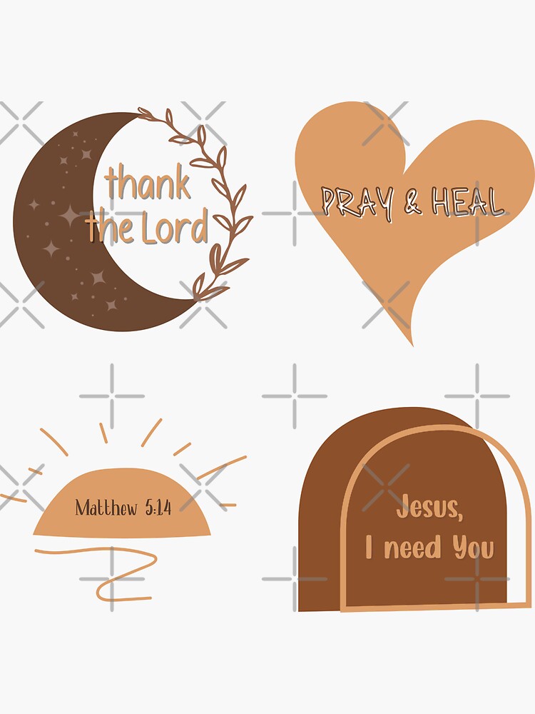 "Boho Christian Sticker Pack" Sticker for Sale by CommittedGrace ...
