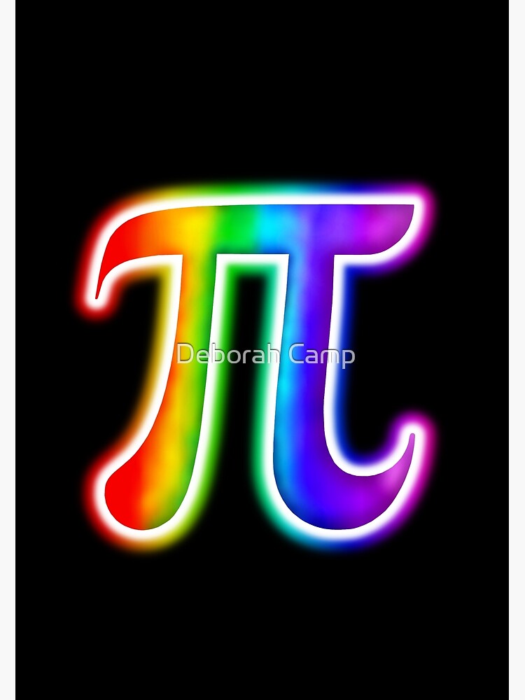 "Glowing Rainbow Pi Symbol" Poster by DeborahCamp | Redbubble