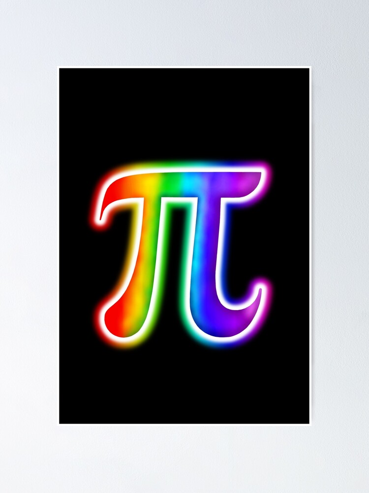 "Glowing Rainbow Pi Symbol" Poster by DeborahCamp | Redbubble