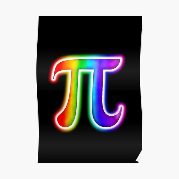"Glowing Rainbow Pi Symbol" Poster by DeborahCamp | Redbubble